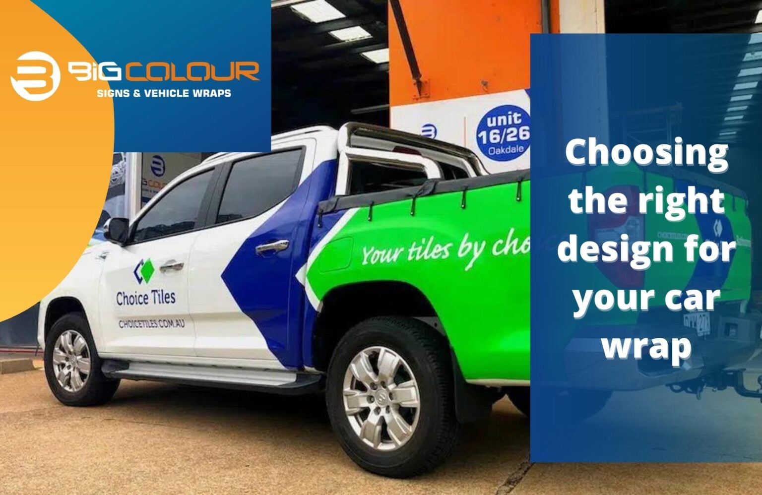 Choosing the right design for your car wrap – Big Colour Visual